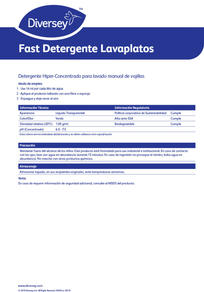 Fast Detergente Lavaplatos – Velavi
